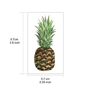 Everjoy Realistic Temporary Tattoos - 41 Designs, 20 Pcs, Waterproof Watercolor Fruits Tattoos for Kids