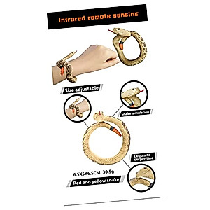 Toyvian Eco Friendly Toys Realistic Fake Snake Halloween Snake Toy Simulation Snake Bracelet Halloween Toys Scary Prank Toy for Women Halloween Party Snake Toy Model