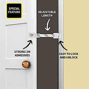 Cat Door Adjustable Latch Buddy Pet Stopper - Dog Proof Litter Box for doorways Cat Door Stop Strap, Interior Cat Door Holder, Feeding Station for Cats by HA SHI