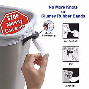 PlasticMill Trash Bags Cinch, Beige, 2 Pack, To Hold Garbage Bags In Place. May not be compatible with some Garbage Can drawers or compacters.