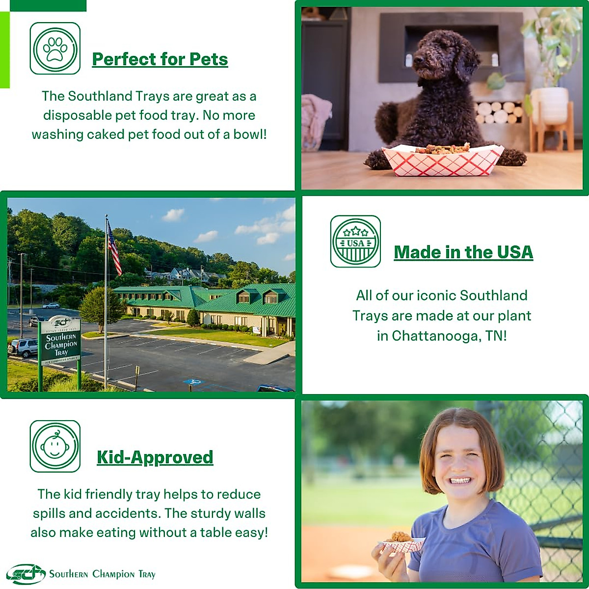 Southern Champion Tray 0409 #50 Southland Paperboard Food Tray, 1/2 lb Capacity, Red Check (Case of 1000)