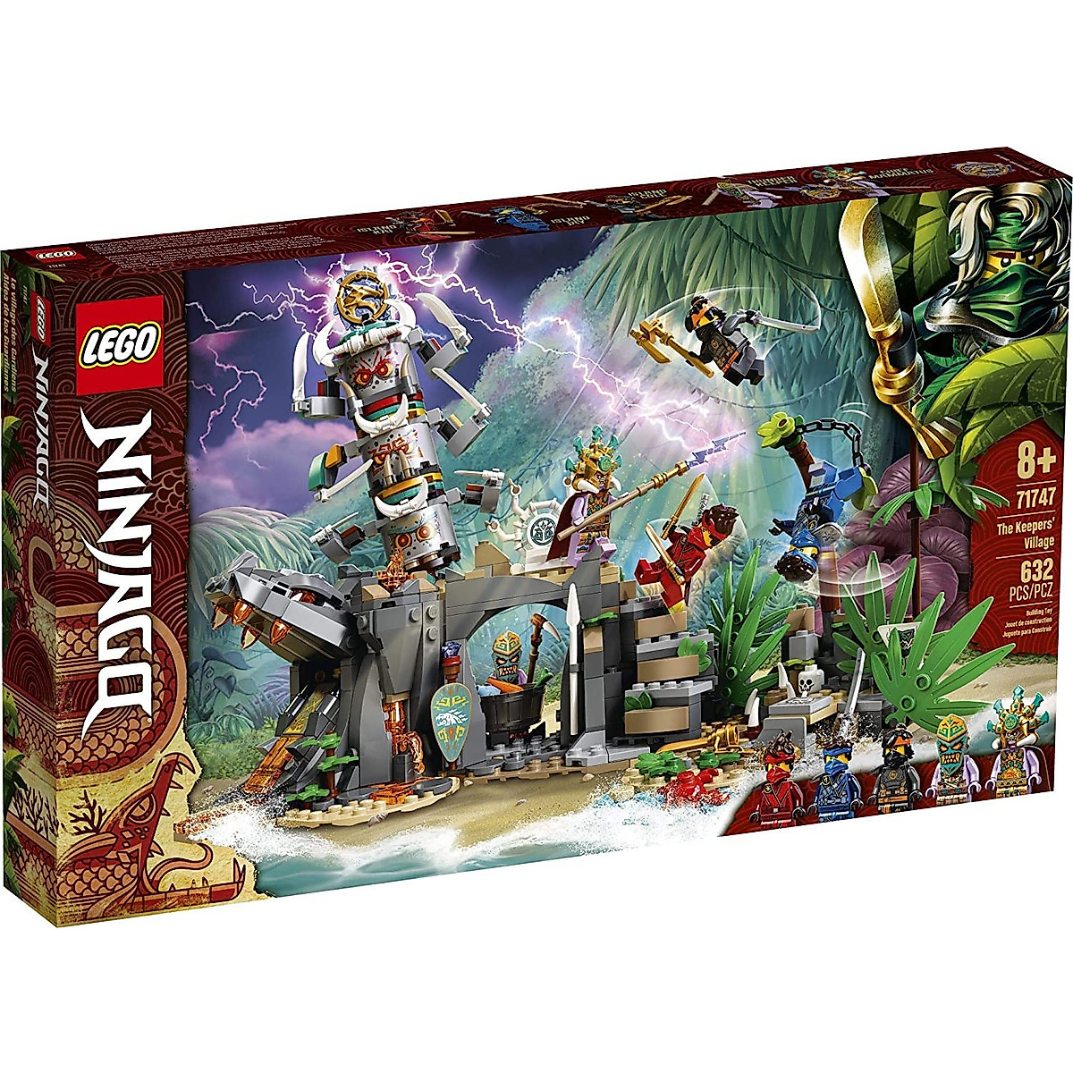 LEGO NINJAGO The Keepers' Village 71747 Building Kit; Ninja Playset Featuring NINJAGO Cole, Jay and Kai; Cool Toys for Kids Aged 8 and Up Who Love Ninjas and Creative Play, New 2021 (632 Pieces)