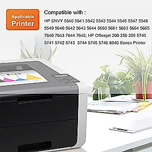 TESEN Remanufactured 62XL Ink Cartridge Replacement for HP 62 XL 62XL Use with HP Envy 5643 5660 5664 5665 7640 7643 7644 7645 OfficeJet 5745 5746 8040 200 250 258 Series Printer (2 Pack, Black)