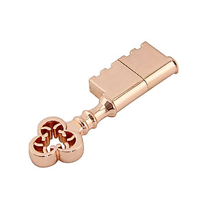 Fashion Cool Metal 32GB USB 2.0 Flash Drive Rose Gold Key Shape Pen Drive Keychain Thumb Drive Memory Stick Gift
