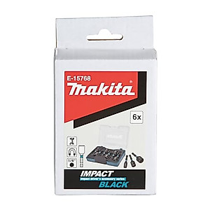 Makita E-15768 6 Piece Impact Black Nutsetter Set