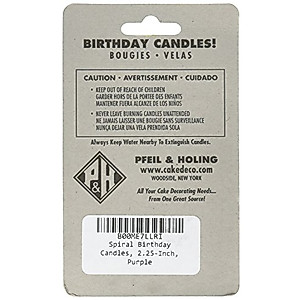 Oasis Supply Spiral Birthday Candles, 2.25-Inch, Purple