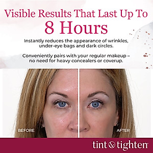 Tint and Tighten Color Smoothing Eye Cream for Wrinkles – Anti Aging Cream Visibly Reduces Under Eye Wrinkles – Eye Cream for Dark Circles and Puffiness – Instant Eye Bag Remover