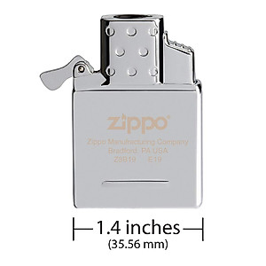 Zippo 65826 Butane Lighter Insert - Single Torch, Chrome