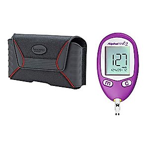 AlphaTRAK 2 Two Veterinary Alpha TRAK Blood Glucose Monitoring Meter Vet Glucometer Universal Holster Case w Belt Clip Dog Animal Pet Pets Holder