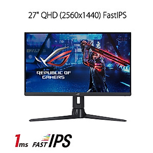 ASUS ROG Strix 27” 1440P Gaming Monitor (XG27AQMR) - 27”, QHD (2560 x 1440), Fast IPS, 300Hz, 1ms, G-SYNC Compatible, FreeSync Premium Pro, Extreme Low Motion Blur Sync, DisplayPort, DisplayHDR 600