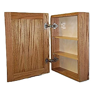 Wallmount Oak Medicine Cabinet