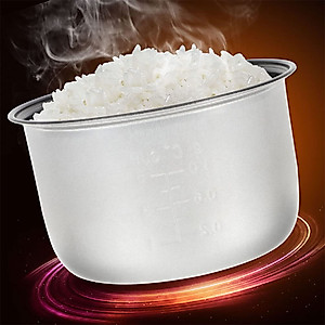 Ipetboom 1pc Rice Cooker Pot Replacement Stainless Steel Cookware Rice Cooker Inner Pot Rice Cooker Liner Nonstick Rice Cooking Container Caking for Rice Makers Accessories 3l Rice Container