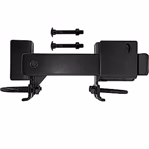 Black Chain Link Commercial Strong Arm Double Gate Latch - Latches Two Gates Together Without The Need of a Drop Rod - Chain Link Double Gate Latch for 1-5/8" Thru 2" Gate Frames
