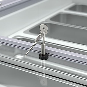 KoolMore KM-GDC-71SD-FG 70 in. 14-Pan Gelato Dipping Cabinet Display Freezer with Sliding Glass Door and Sneeze Guard, 20 cu. ft. ETL Listed