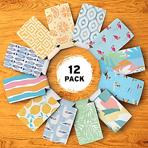 Slim Can Cooler Sleeves (12-Pack) Soft Insulated Slim Can Koolie for White Claw Seltzer & Slim Beer - HTV Blanks for Vinyl Projects - Skinny Can Koolies Bulk - Tall Can Koolie - Coolies for Slim Cans