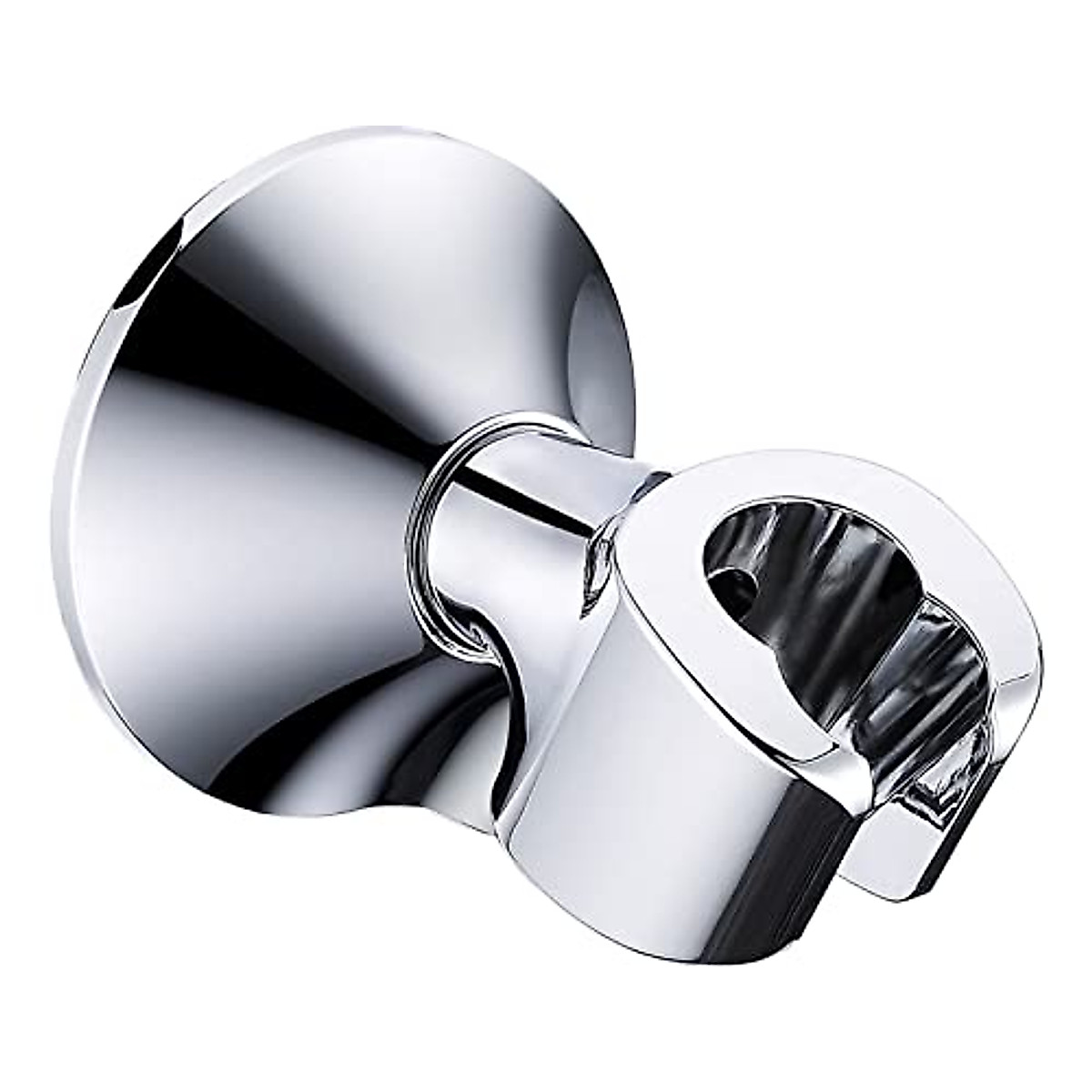 BRIGHT SHOWERS Handheld Shower Head Holder with Dual Angle Positions, Wall Suction Bracket Includes Adhesive 3M Disc, No Tools Required and Easy Installation, Chrome Finish