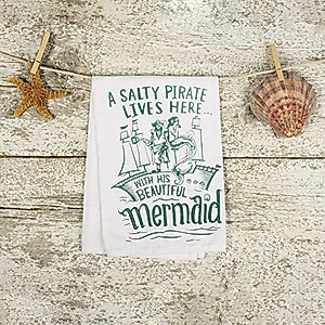 Primitives by Kathy 35666 LOL Made You Smile Dish Towel, 28", Beautiful Mermaid