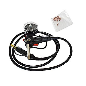 INTBUYING Aluminum Spool Gun for MillerMatic 140 180 211 Spoolmate 100 Welder with 9.8ft(3m) Cable Lead and 10pcs Conductive Nozzle