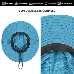 3 Pieces Womens Ponytail Wide Brim Sun Hat Packable UV Protection Beach Cap for Fishing & Hiking (Purple＆Watermelon Red＆Sky Blue)