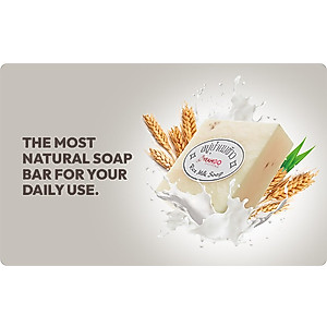 Yeahgoshopping Original Rice Milk Soap Bar Thailand Jasmine Natural Soap 60 - 65 Grams Handmade Gluta Collagen Douro Jabon Douro Real Fuentes Pourres Grade White Moisturizing Organic Soap For Men Women Hand Soap, Body Bath Soap, Face Soap | Contain Coconu