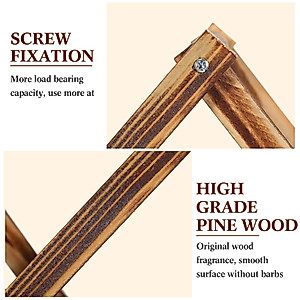 4 Pack 10 Bottles Wooden Wine Rack, Freestanding Wine Rack Foldable Countertop Wine Rack Display Shelf Countertop Wine Bottle Holder Wine Shelves for Kitchen, Home, Bar, Pantry (Baked Color)