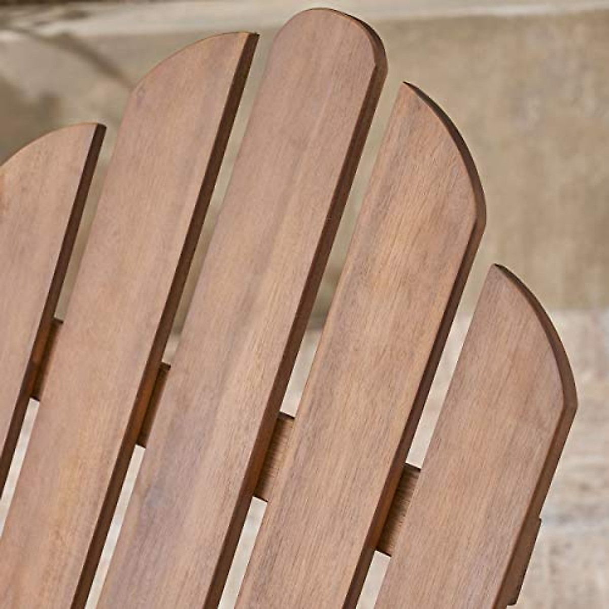 Christopher Knight Home Cara Outdoor Foldable Acacia Wood Adirondack Chair, Dark Brown Finish