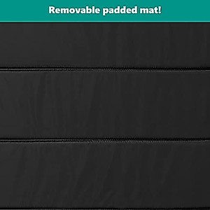 Dream On Me Zodiak Portable Playard in Black, Lightweight, Packable and Easy Setup Baby Playard, Breathable Mesh Sides and Soft Fabric - Comes with a Removable Padded Mat