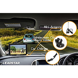 10 Inch Portable Digital ATSC TFT HD Screen Freeview LED TV for Car,Caravan,Camping,Outdoor or Kitchen.Built-in Battery Television/Monitor with Multimedia Player Support USB Card LEADSTAR