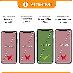 Bocasal Crossbody Wallet Case for iPhone 14 Plus, RFID Blocking PU Leather Zipper Handbag Purse Flip Cover, Kickstand Folio Case with Card Slots Holder Wrist Strap Lanyard 5G 6.7 Inch (Brown)