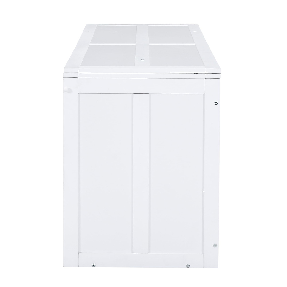 Murphy Bed with Rotable Desk,Queen Size Space-saving Platform Bed Frame with Storage Desk for Bedroom,Easy to Assembly, No Need Spring Box (White)