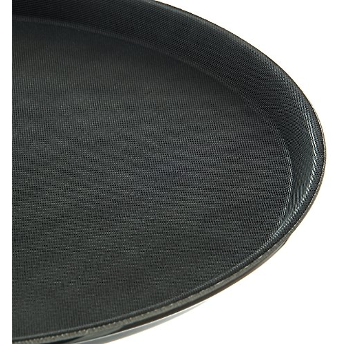 Carlisle FoodService Products CFS 1400GL004 GripLite Rubber Lined Non-Slip Round Serving Tray, 14" Diameter, Black (Pack of 12)