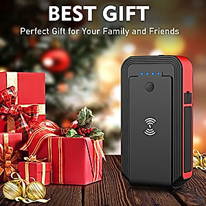 Jump Starter 3000A, Car Battery Jumper Starter Portable, 12V Jump Start Battery Pack up to 7.2L Gas or 8.0L Diesel Engine Jump Starter with Wireless Charging/Power Bank/QC3.0/LED Light