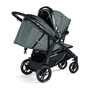 Peg Perego Booklet 50 Travel System - Includes Booklet 50 Baby Stroller and The Primo Viaggio 4-35 Infant Car Seat - Made in Italy - Atmosphere (Grey)