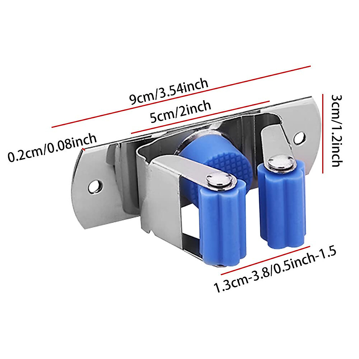 Ikasus Heavy Duty 5PCS Broom and Mop Holder, Orange, Stainless Steel