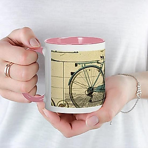 CafePress Eiffel Tower Paris Bike Mugs Ceramic Coffee Mug, Tea Cup 11 oz