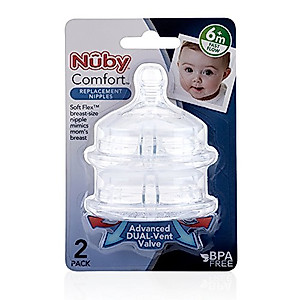 Nuby 2 Piece Fast Flow Comfort Nipple