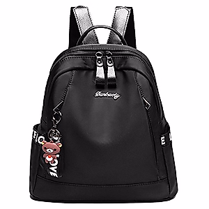 FiveloveTwo Womens Girls Fashion Backpack Rucksack Oxford cloth Anti-thef Backpack Purse Shoulder Hobo Satchels Top-Handle Bags Black