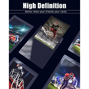 Top Loader for Cards 100 ct, 35 PT Premium 50 Top Loader and 50 Clear Soft Sleeves, Thick Hard Plastic Card Sleeves, 3" x 4" Trading Cards Protector for Game Cards, Sports Cards, Trading Cards