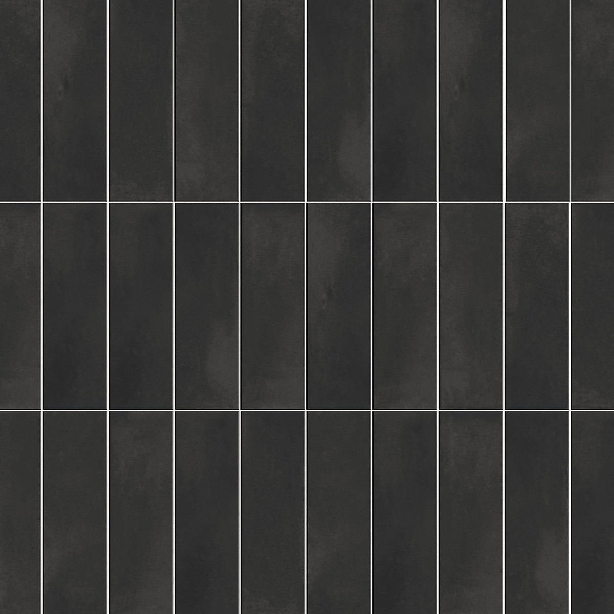 Merola Tile Coco Matte Black Hat 2" x 5-7/8" Porcelain Floor and Wall Tile