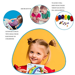 Zalmoxe Counting Bears Pre-School Math Skills Manipulatives for Color Recognition Sorting Matching Learning Number Homeschool Educational Toys for Kids(10 Colors)