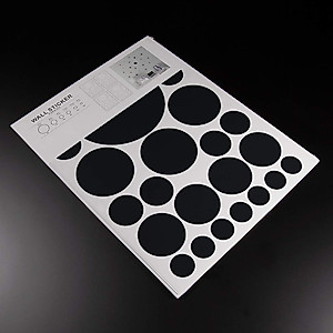 Wall Decal Dots Dots Easy to Peel and Stick Removable Matte Vinyl Polka Dot Decor Round Circle Wall Decal Stickers for Festive Baby Nursery Room (Black)