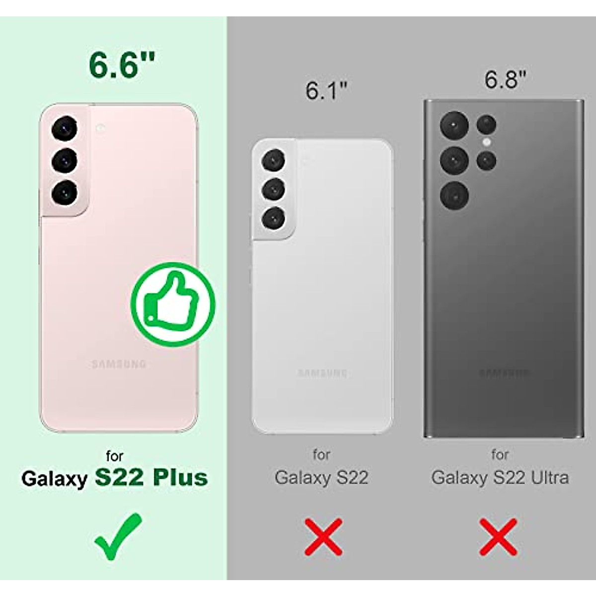 Silverback for Samsung Galaxy S22 Plus Case Clear with Ring Kickstand, Protective Soft TPU Shock -Absorbing Bumper Shockproof Phone Case for Galaxy S22 Plus -Clear