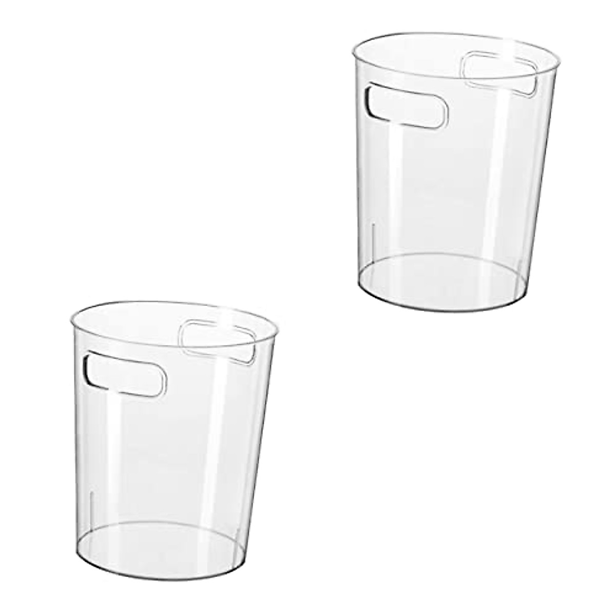 Holibanna 2pcs Garbage Can Office Trash Can Clear Container Office Storage Bins Wastebasket Can Kitchen Waste Basket Waste Bin Office Trash Can Household Large Storage Bin Clear Trash Can