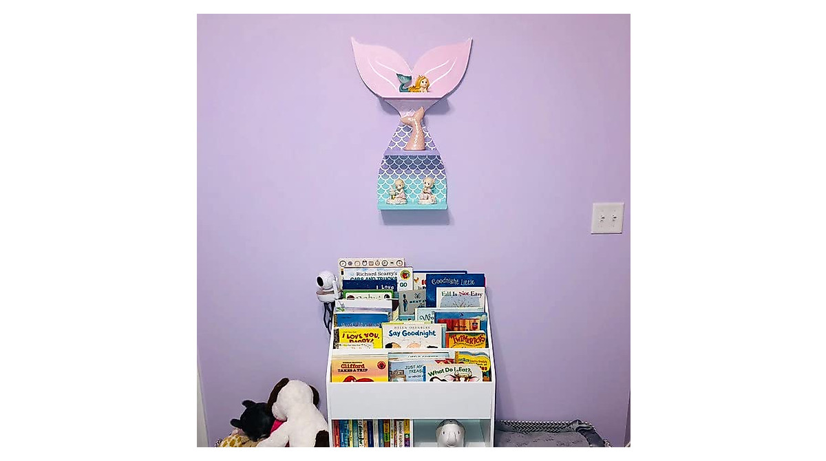 Whimsical Mermaid Floating Shelves for Kids' Rooms and Nurseries