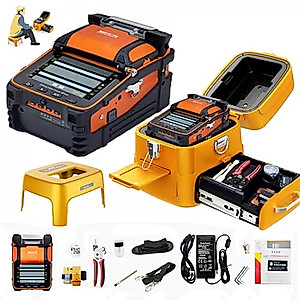 D YEDEMC SM&MM Automatic Intelligent Optical Fiber Fusion Splicer Optical Fiber Welding Splicing MachineIntegrate Visual Fault Locator and Optical Power Meter (Ai-9) & Fiber Cleaver Kit