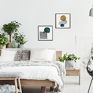 Fixwal 12x12 Aluminum Picture Frame Set of 1 Metal Black Frame Tempered Glass with Mat for Wedding, Wall Display