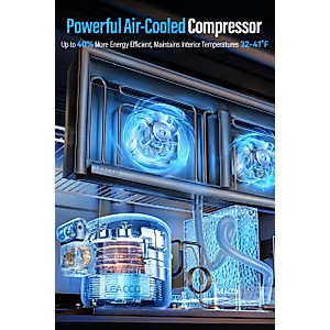 Leacco Refrigerated Sandwich Salad Prep Table, Commercial Workstation Refrigerators with 18 Pans, 48"