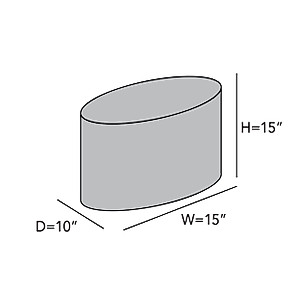 Covermates Keepsakes - Oval Appliance Cover - Dust Protection - Stain Resistant - Washable - Appliance Cover-Black