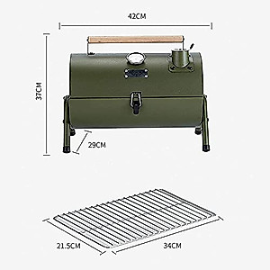 ATAAY Barbecue tool set Outdoor Charcoal Grill, Durable Steel Barbecue Tool Kits with Arch Design Suitable for Outdoor Campers Barbecue Lovers Travel Parks Beaches Wild
