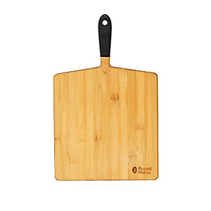 Russell Hobbs RH01692BEU7 Opulence Chopping and Serving Board, Bamboo, Black Painted Handle, Strong and Durable, 40cm Board, Ideal for Charcuterie Platters, Meats, Fruit, Cheese and Crackers